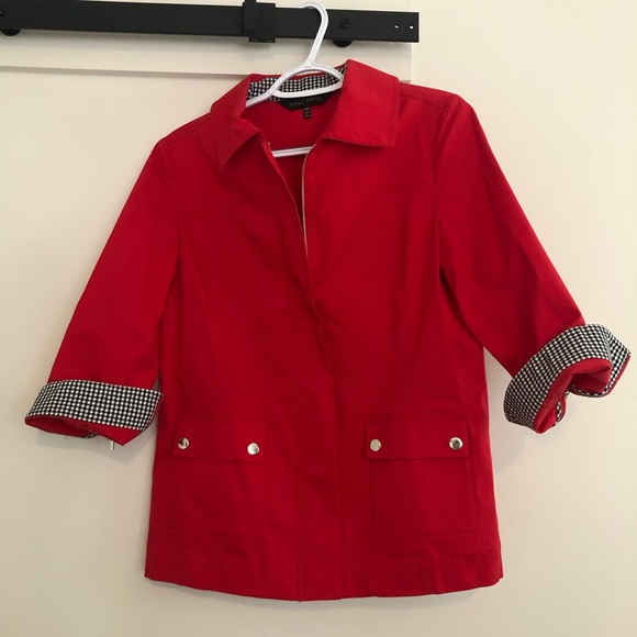 Ming Wang | Jackets & Coats | Ming Wang Lightweight Jacket Red ...